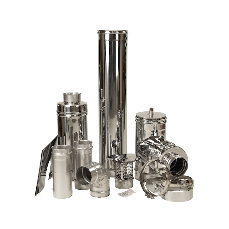 Through Wall High Chimney Kit - Insulated Sauna Chimney System | Henki