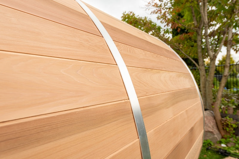 Window Barrel Sauna - Outdoor Cedar Barrel Sauna with Windows | Henki